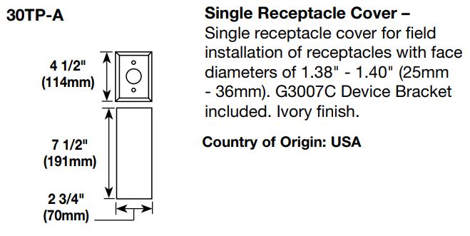 Poles & Columns - Tele power pole with power on both sides