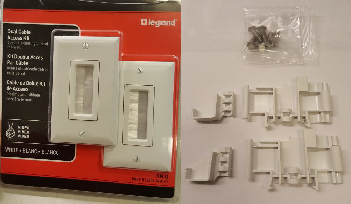 Home Theater - Cable Access Strap and Wallplate installation ...