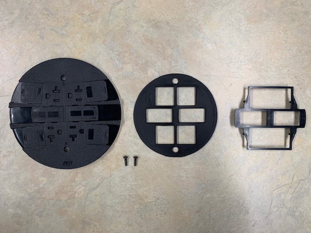 Poke-Thru Devices - How do I install jacks in the RC4 poke thru?