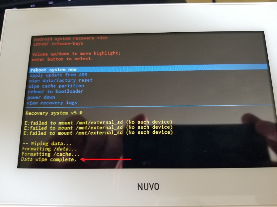 Multi-Room Audio Reset NV-P30 keypad to factory defaults