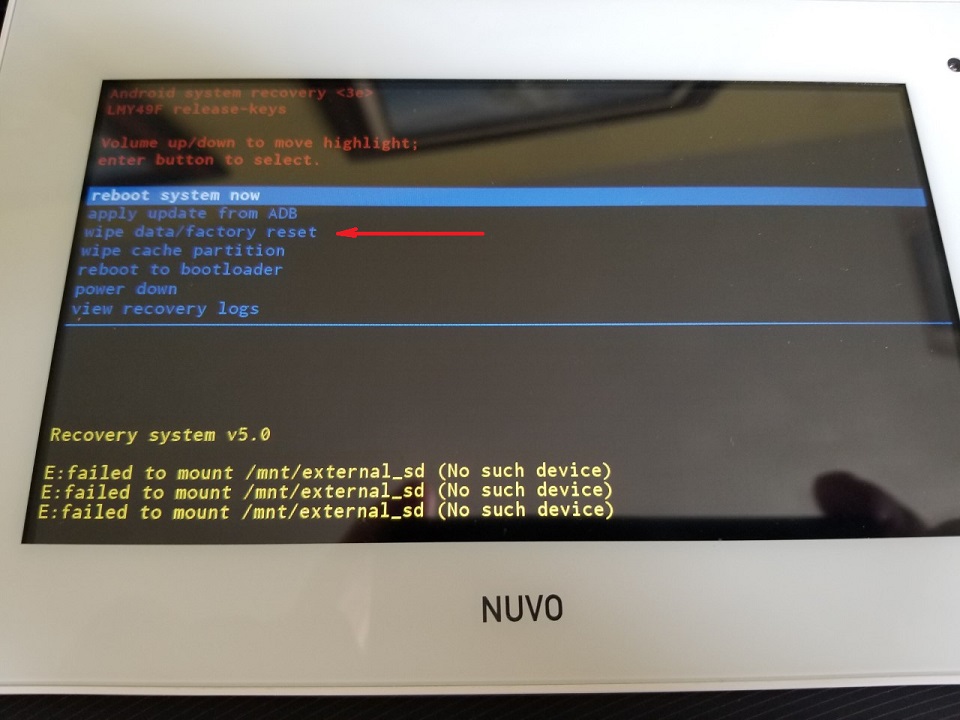 Multi-Room Audio Reset NV-P30 keypad to factory defaults