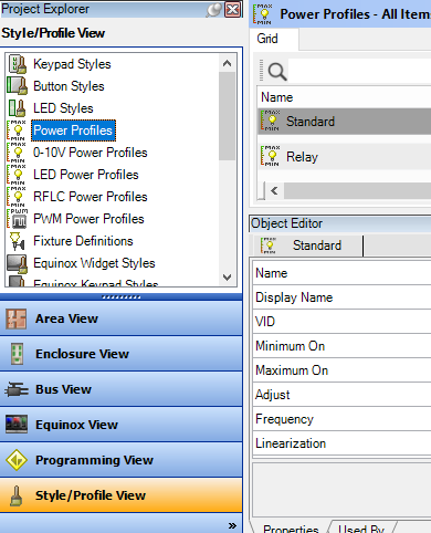 What is a Power Profile in InFusion Design Center software?