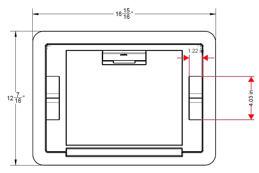 Floor Boxes - EFB Evolution floor box series cover dimensions