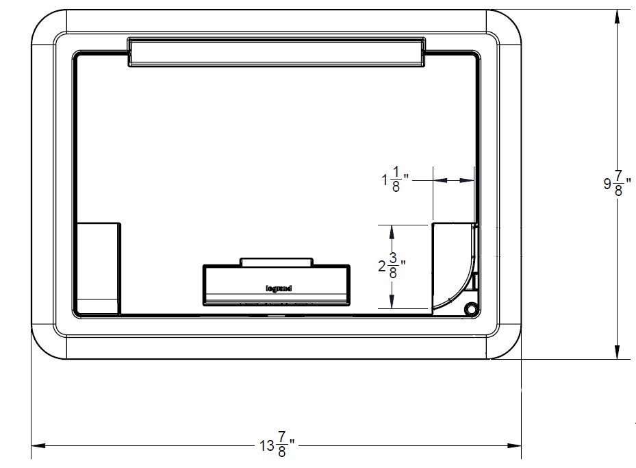 Floor Boxes - EFB Evolution floor box series cover dimensions