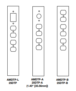 Poles & Columns - Use of add-on device plates on the 25DTP series poles