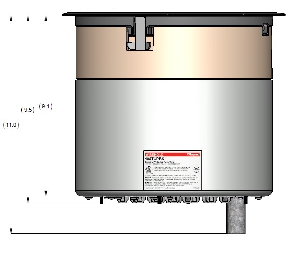 Poke Thru Devices - 10ATC Evolution poke thru stem dimensions
